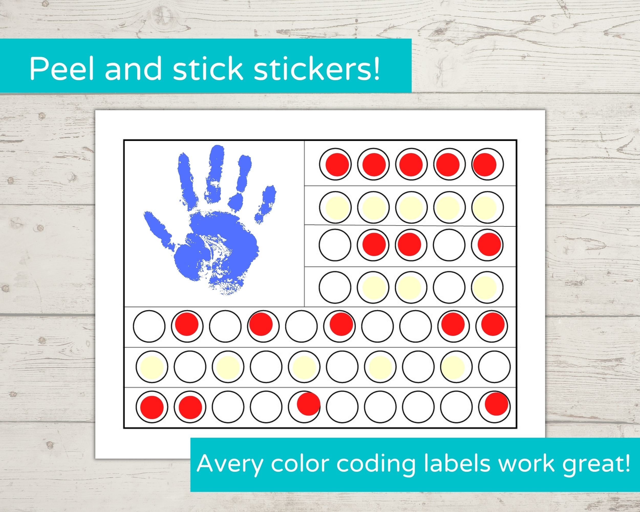 American Flag Dot Marker Printable/ Do a Dot Printable/ Flag Activity ...