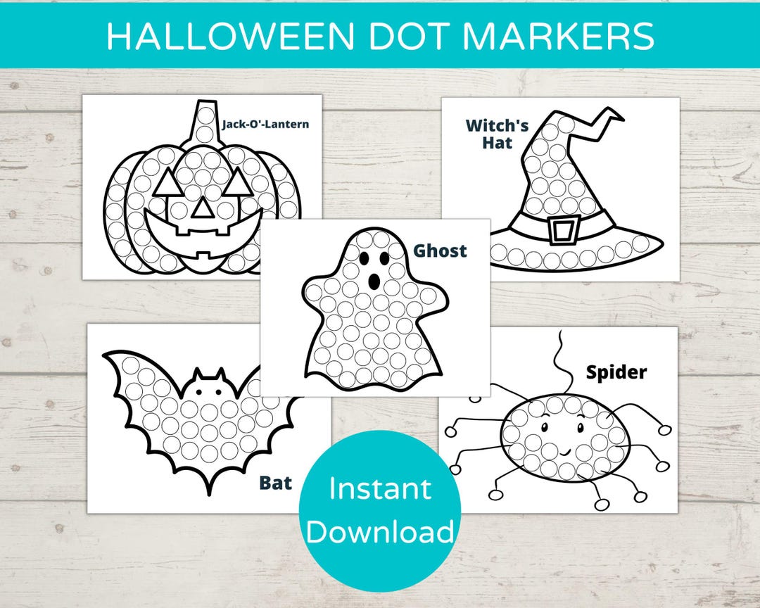 Halloween Dot Marker Printables/ Do a Dot Printable/ Toddler Activity ...