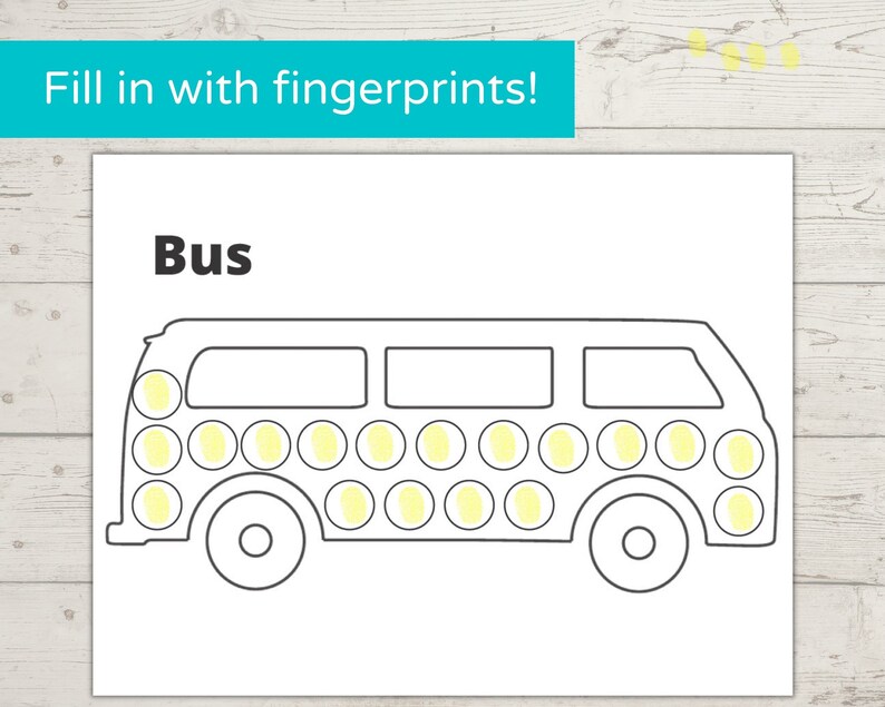 Transportation Dot Marker Printables/ Do a Dot Printable/ Toddler ...