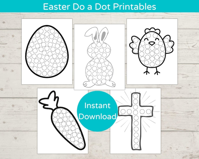 Easter Dot Marker Printables/ Do a Dot Printable/ Easter Activity ...