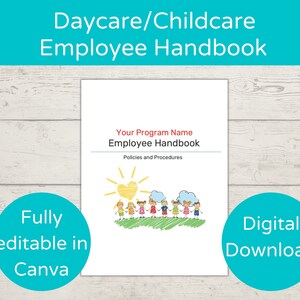 Daycare Employee Handbook/ Childcare Personnel Policies and Procedures ...