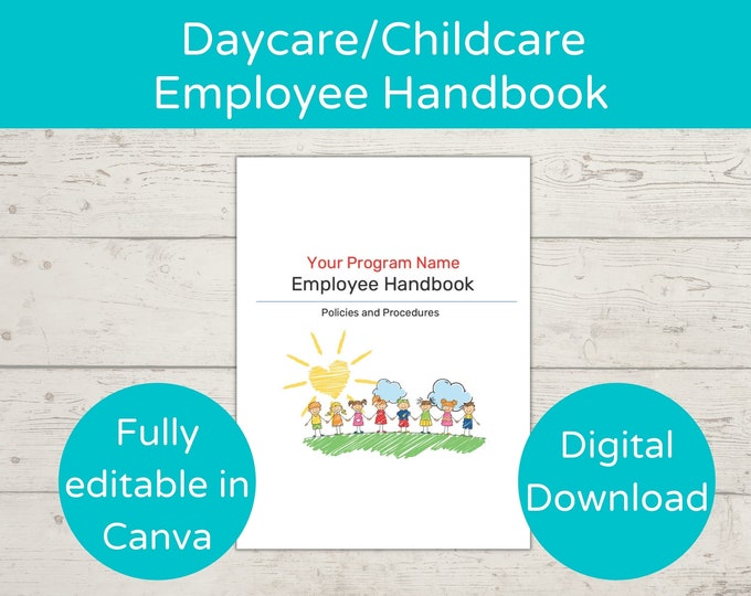Daycare Employee Forms and Handbook/ Childcare Personnel Policies and ...