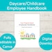 Daycare Employee Forms and Handbook/ Childcare Personnel Policies and ...