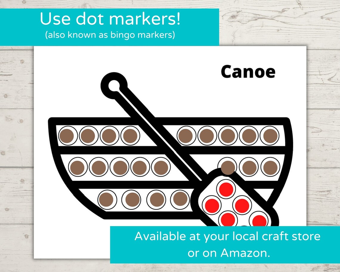 Camping Theme Dot Marker Printables/ Do a Dot Printable/ Toddler ...