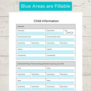 Daycare Enrollment Forms, Childcare Enrollment Packet, Enrollment ...