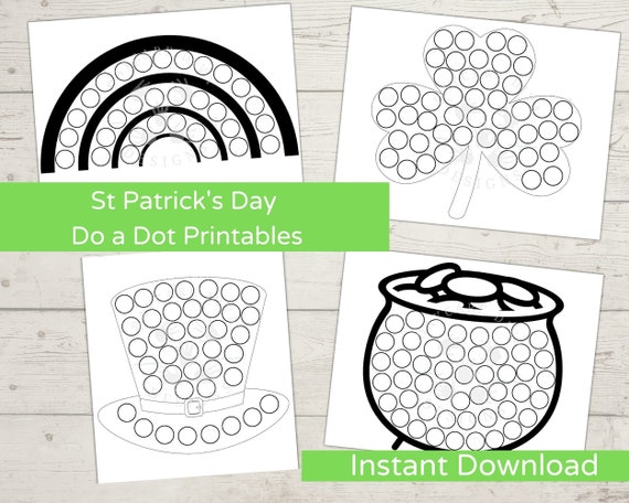 St Patrick's Day Dot Marker Printable/ Do a Dot Printable/ - Etsy