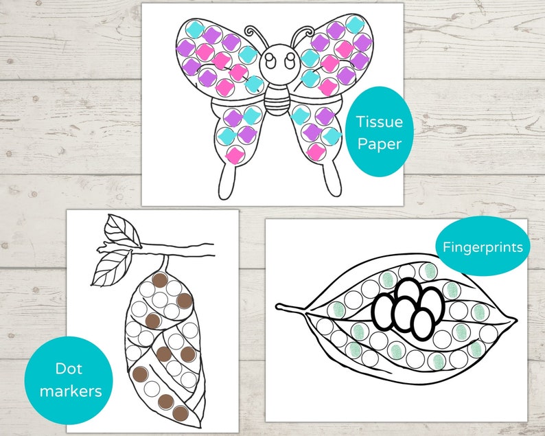 Butterfly Unit Dot Marker Printables/ Do a Dot Printable/ | Etsy
