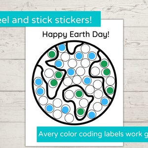 Earth Day Dot Marker Printable/ Do a Dot Printable/ Earth Day Activity ...