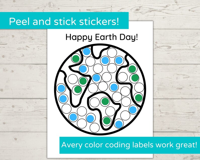 Earth Day Dot Marker Printable/ Do a Dot Printable/ Earth Day Activity ...