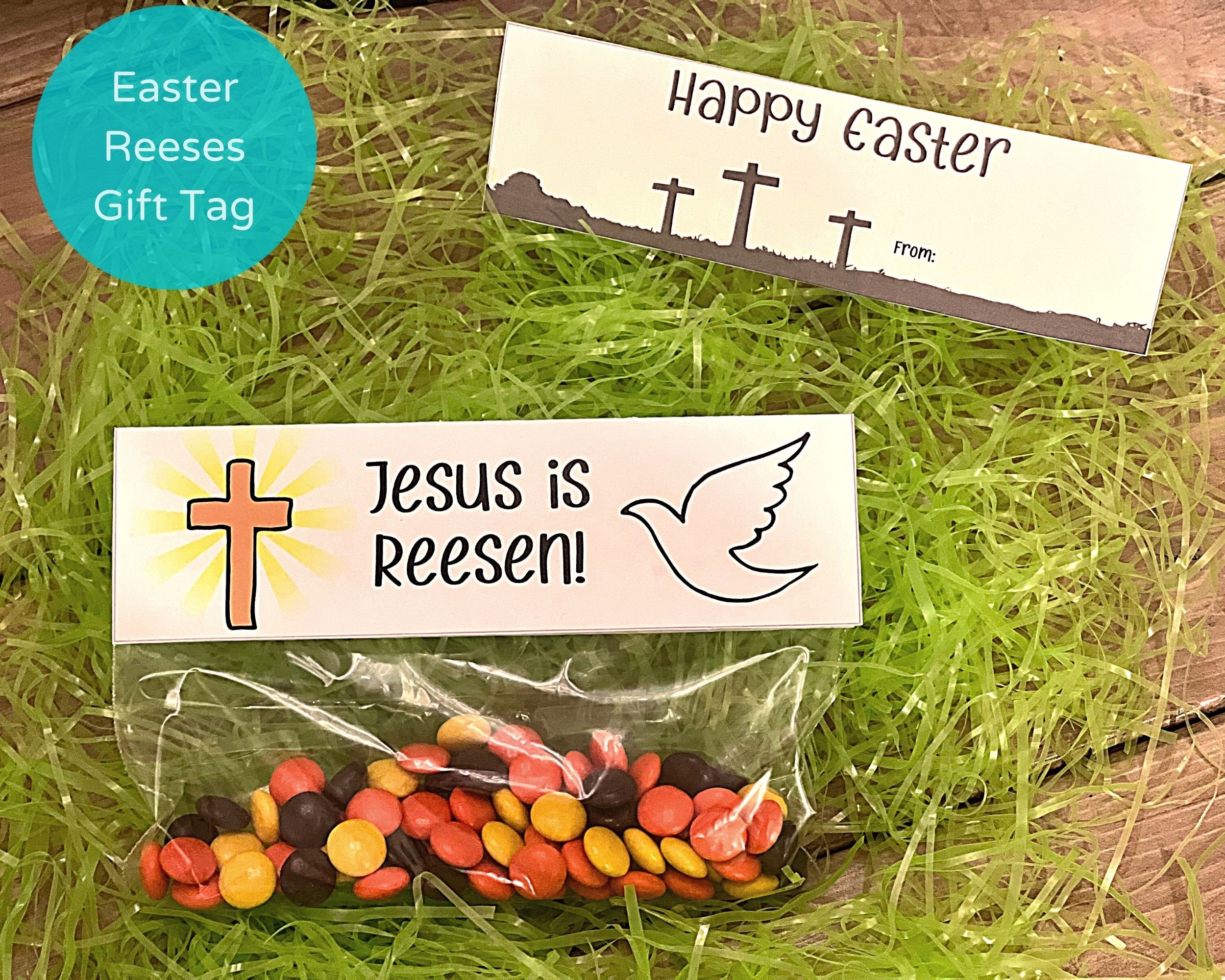 Christian Easter Printable Bag Topper/ Easter Printable Bag Tag/ jesus ...