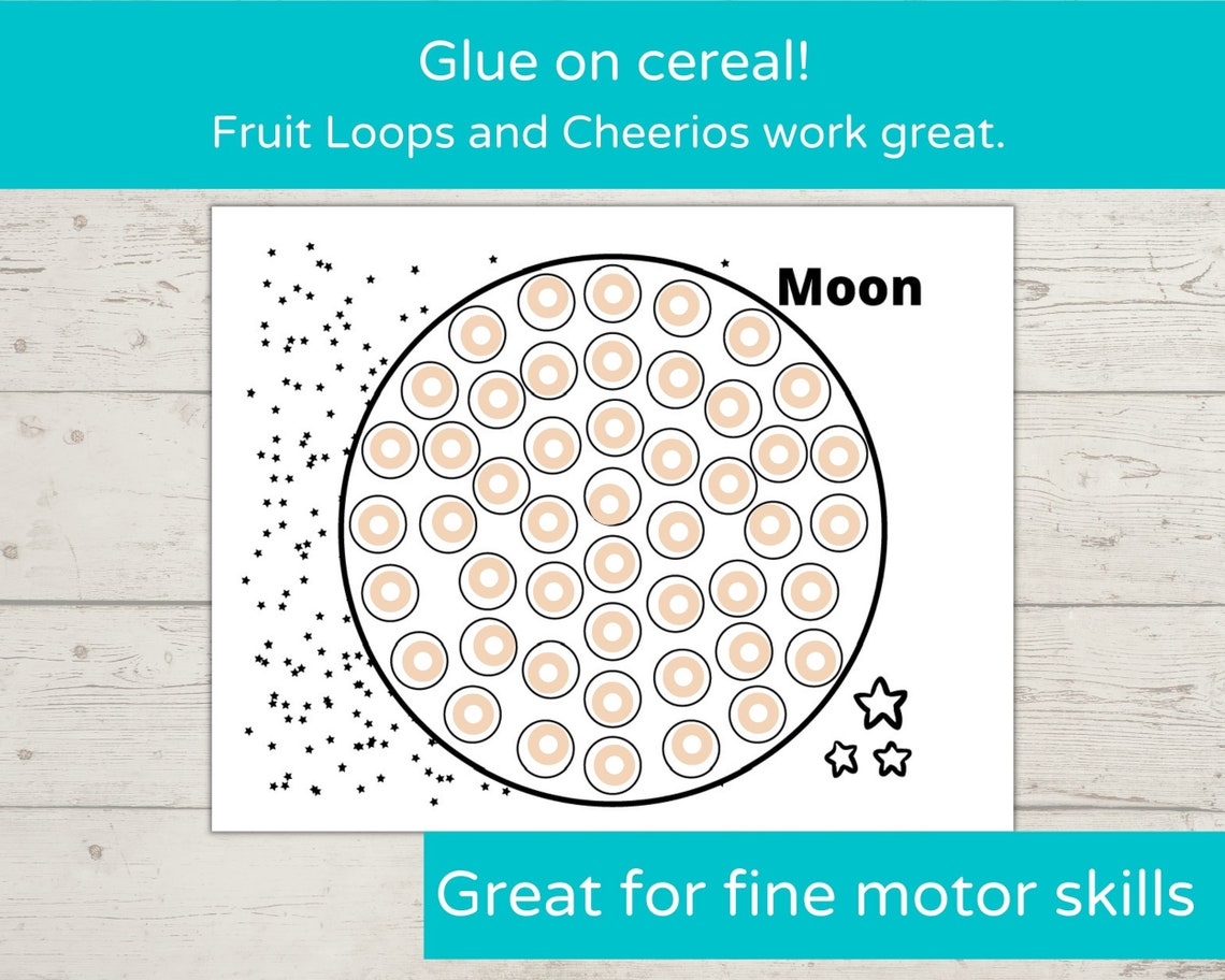 Space Theme Dot Marker Printables/ Do a Dot Printable/ Toddler Activity ...