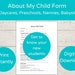 About My Child Form/ Child Information/ Child Info Sheet/ - Etsy