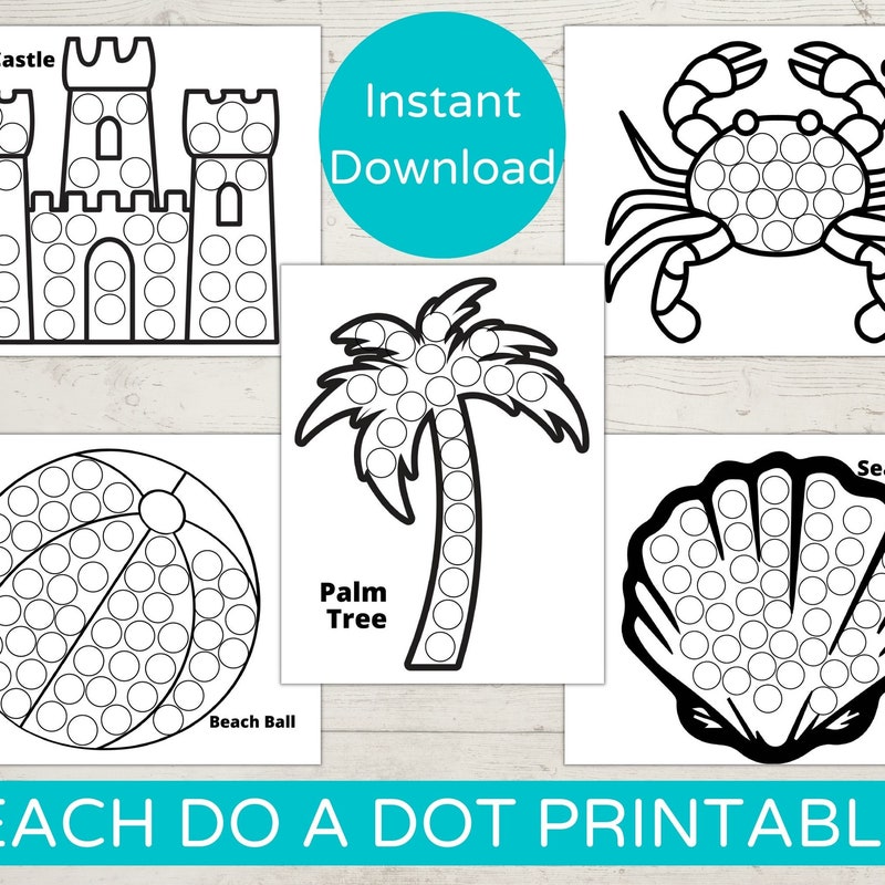 Beach Dot Art - Etsy