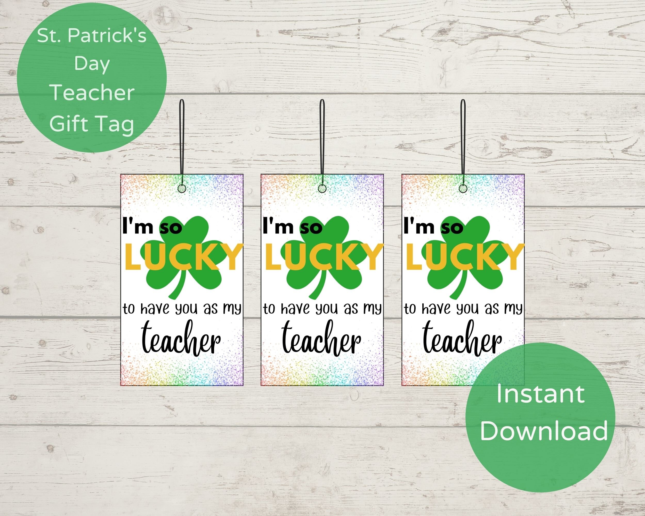 St. Patrick's Day Gift Tags Teacher Gift Tag St. - Etsy