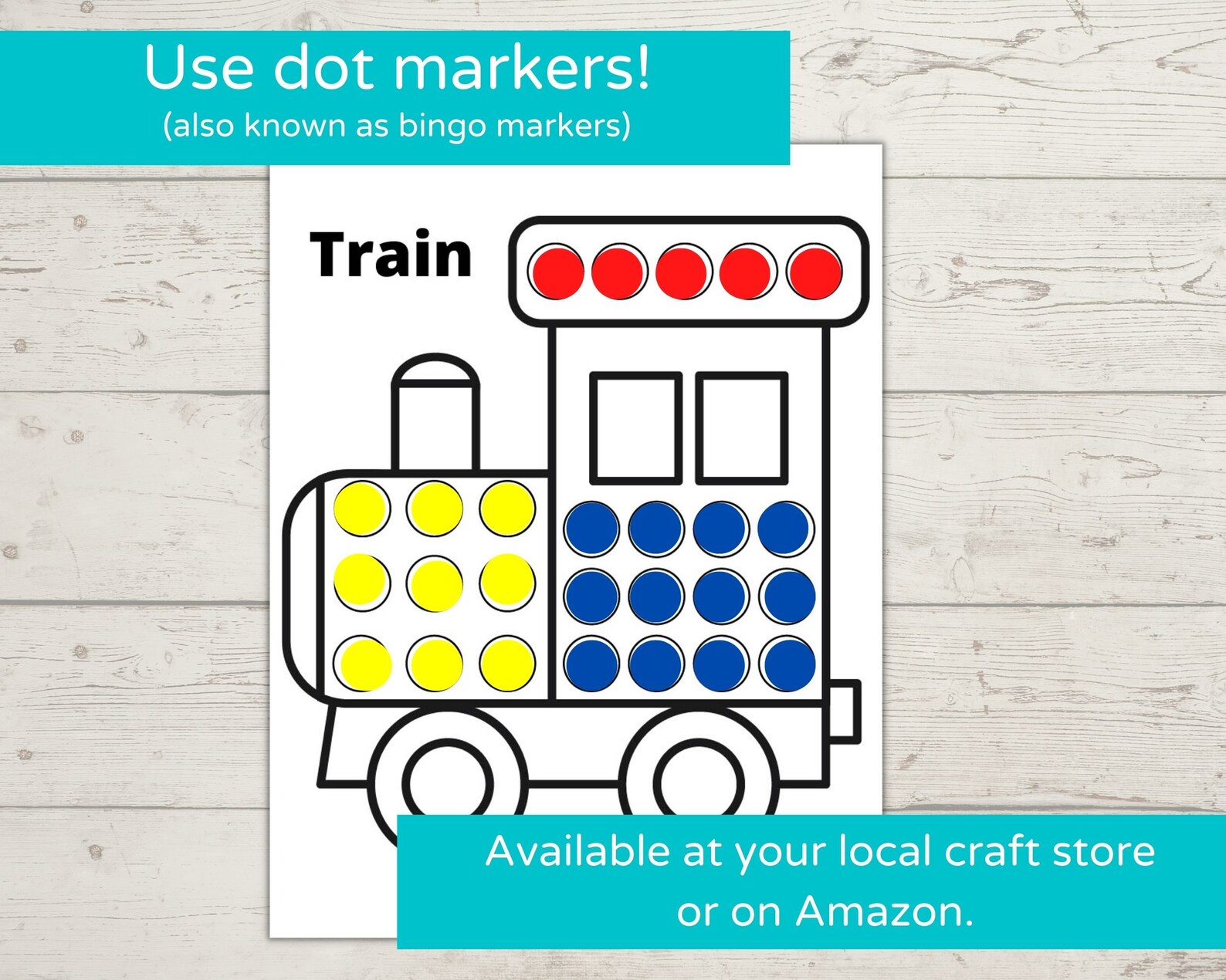 Transportation Dot Marker Printables/ Do a Dot Printable/ Toddler ...