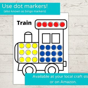 Transportation Dot Marker Printables/ Do a Dot Printable/ Toddler ...