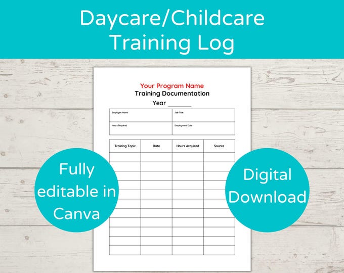 Daycare Employee Forms and Handbook/ Childcare Personnel Policies and ...