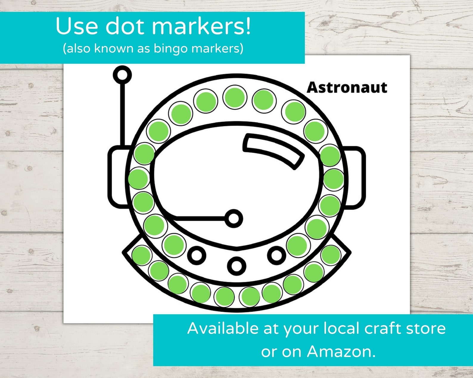 Space Theme Dot Marker Printables/ Do a Dot Printable/ Toddler Activity ...