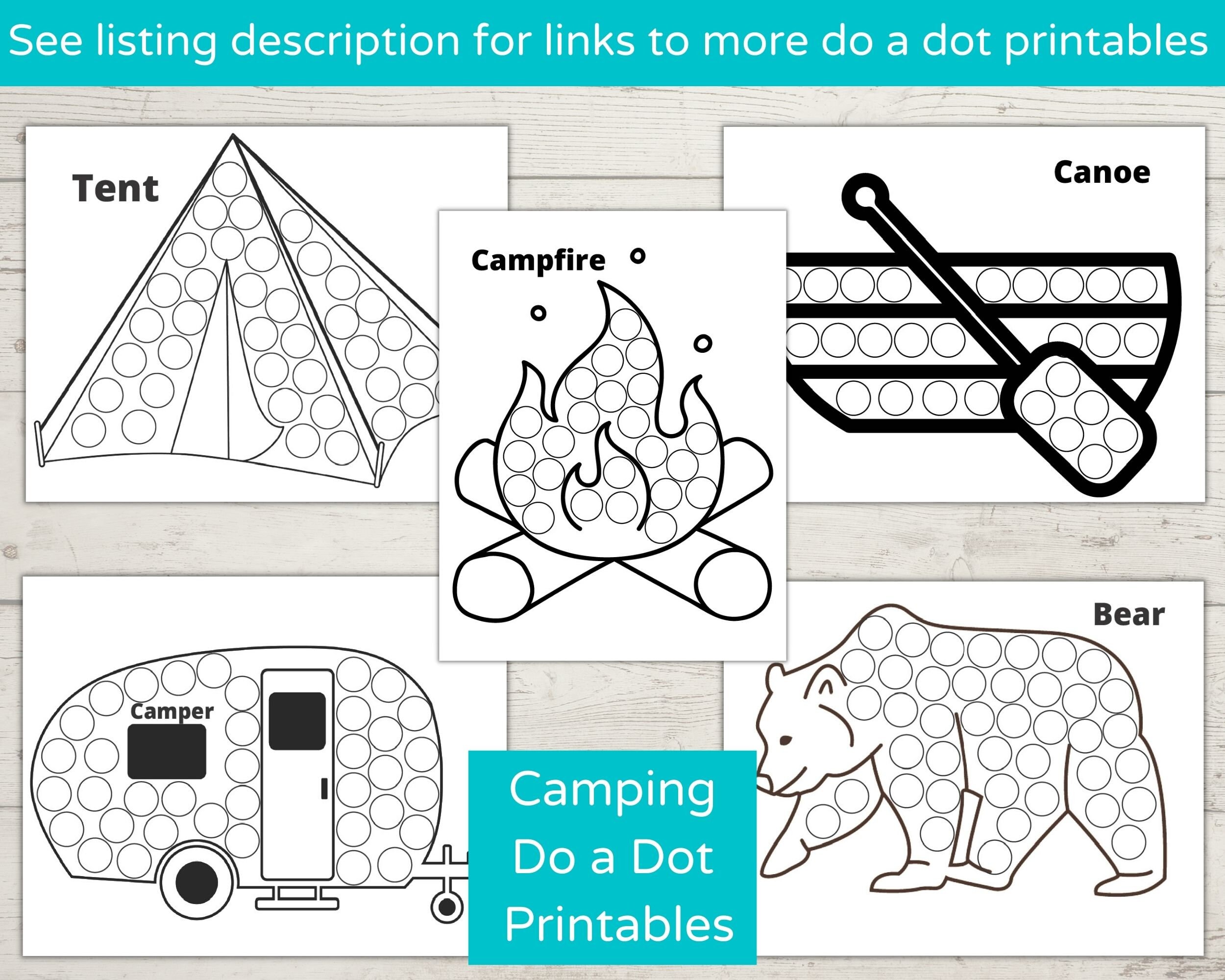 Beach Theme Dot Marker Printables/ Do a Dot Printable/ Toddler Activity ...