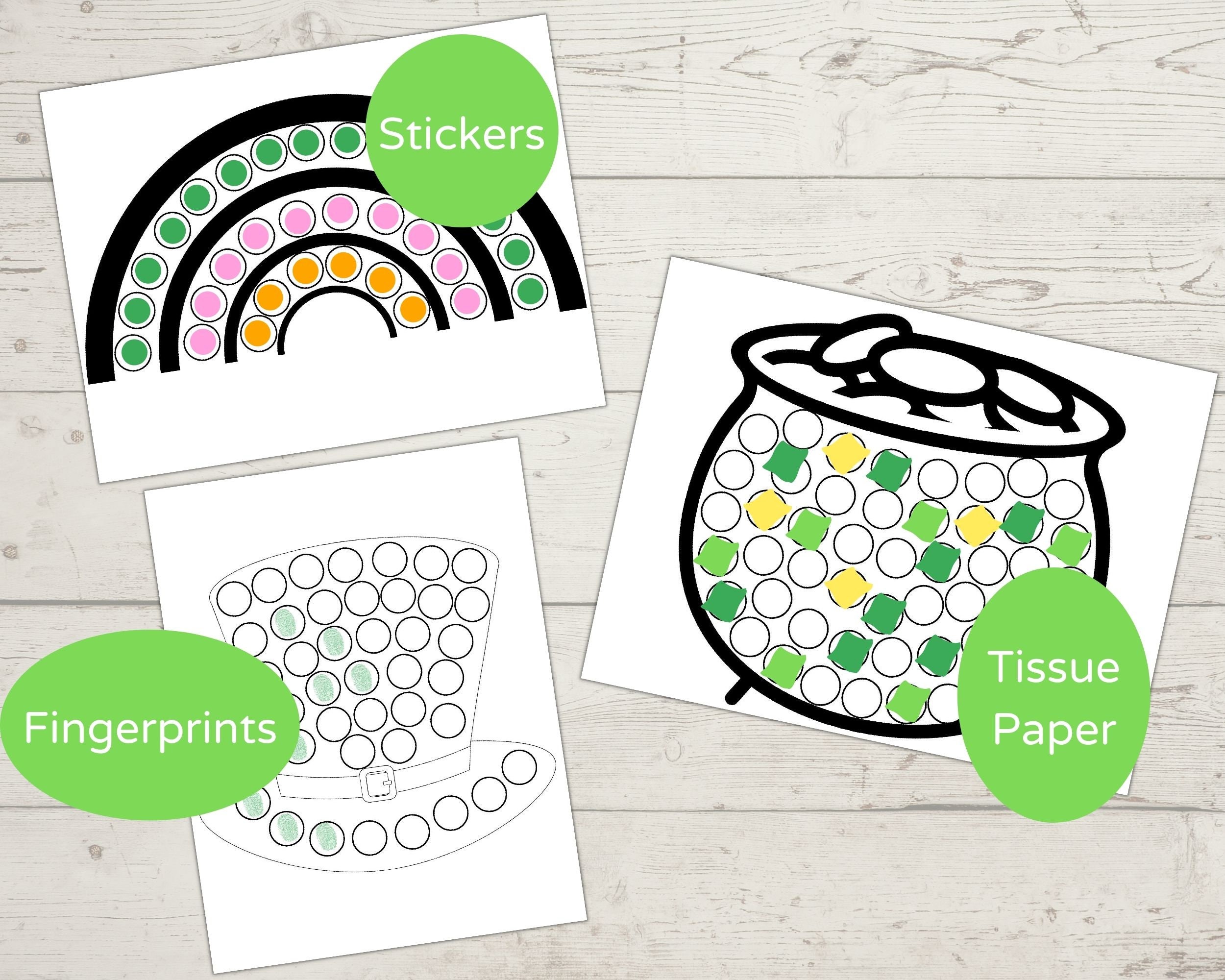 St Patrick's Day Dot Marker Printable/ Do a Dot Printable/ St Patrick's ...