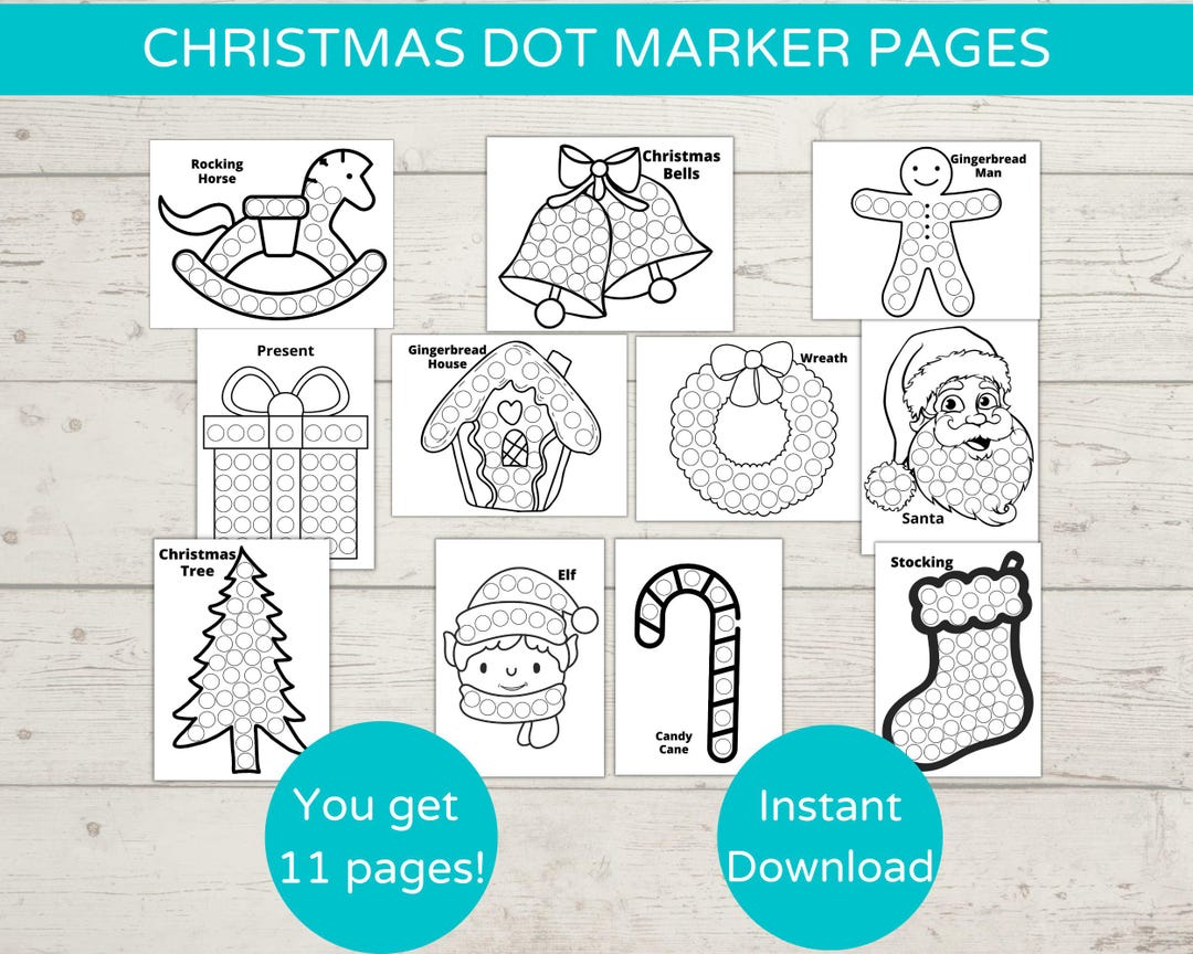 Christmas Dot Marker Printables/ Do a Dot Printable/ Toddler Activity ...