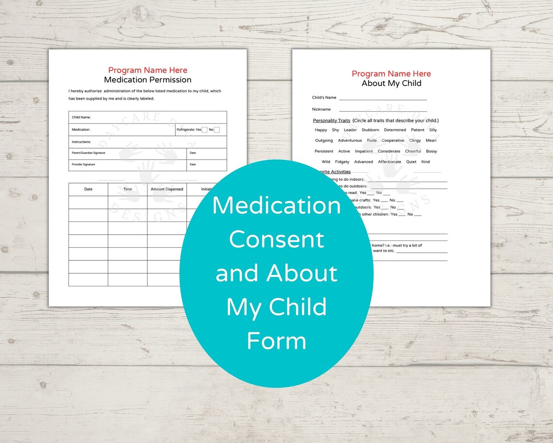 Daycare Enrollment Forms/ Fully Editable Forms/ Childcare Enrollment ...