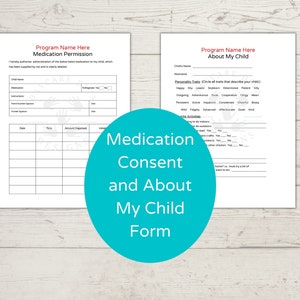 Daycare Enrollment Forms/ Fully Editable Forms/ Childcare Enrollment ...