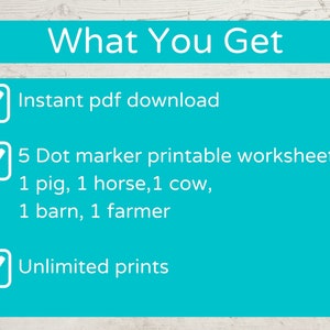 Farm Dot Marker Printables/ Do a Dot Printable/ Farm Toddler Activity ...