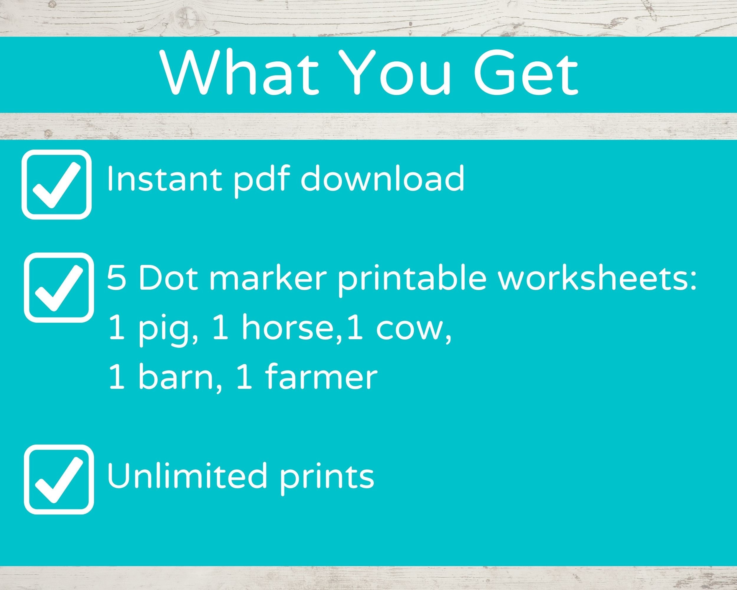 Farm Dot Marker Printables/ Do a Dot Printable/ Farm Toddler Activity ...