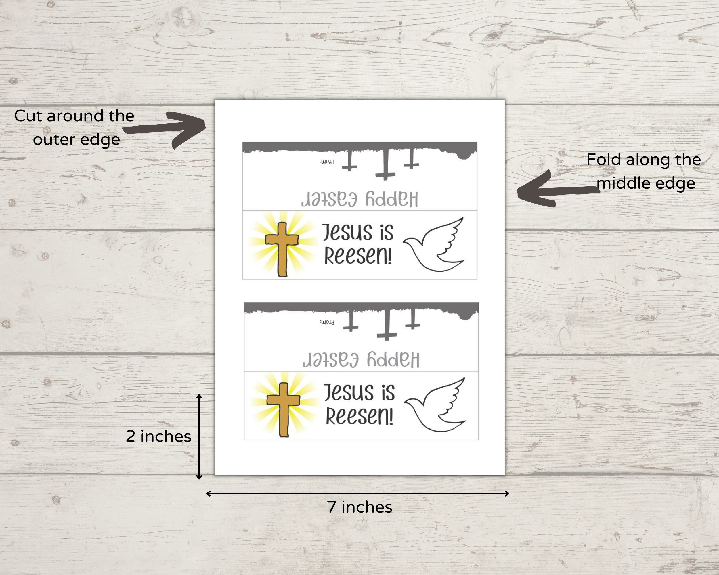 Christian Easter Printable Bag Topper/ Easter Printable Bag Tag/ "jesus ...