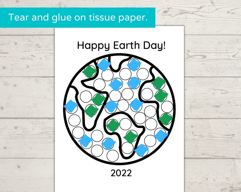 Earth Day Dot Marker Printable/ Do a Dot Printable/ Earth Day Activity ...