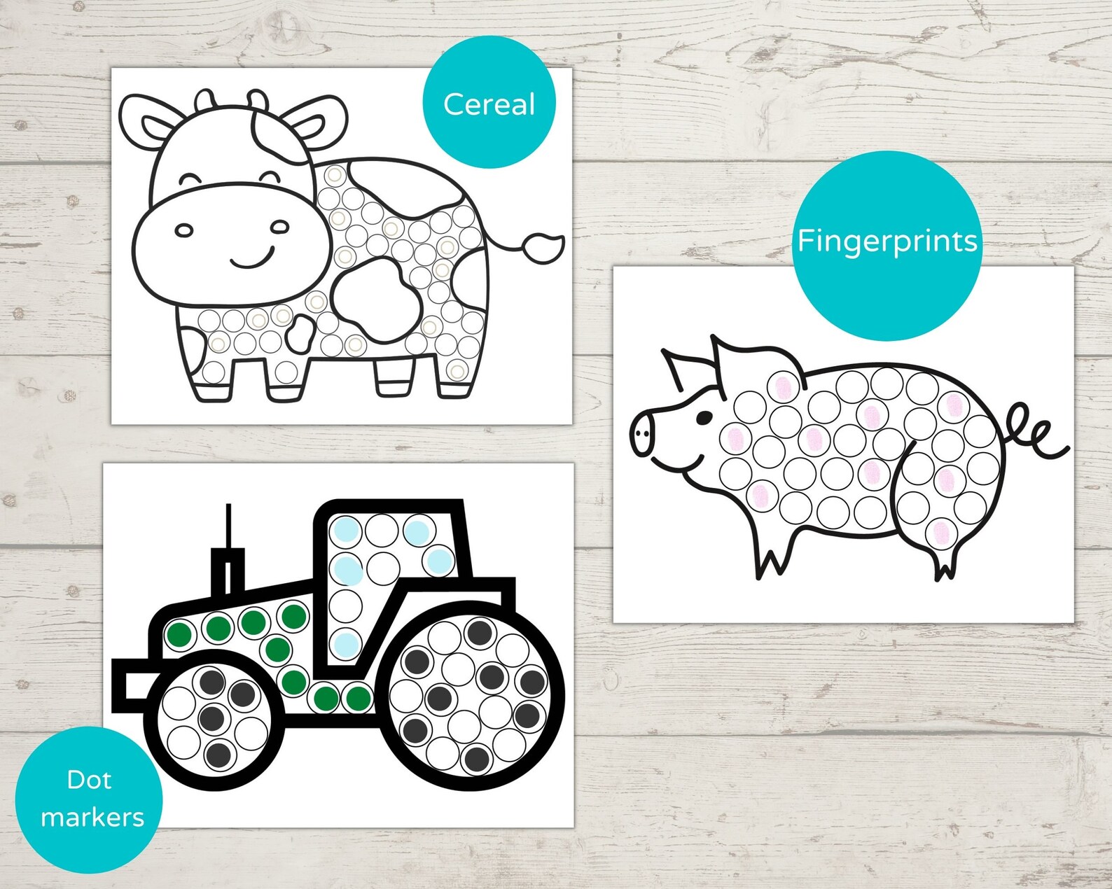 Farm Dot Marker Printables/ Do a Dot Printable/ Farm Toddler Activity ...