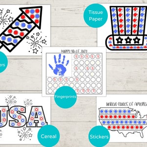 Fourth of July Dot Marker Printables/ Fourth of July Craft ...