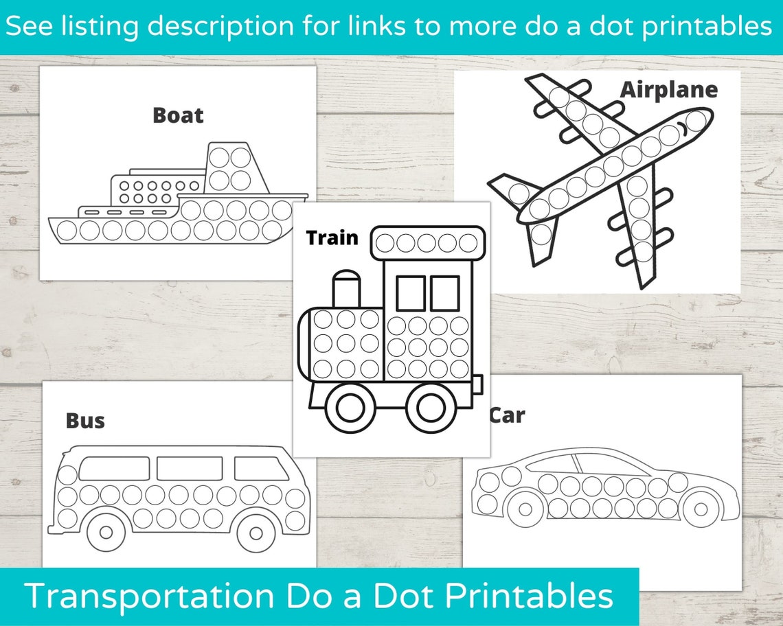 Beach Theme Dot Marker Printables/ Do a Dot Printable/ Toddler Activity ...