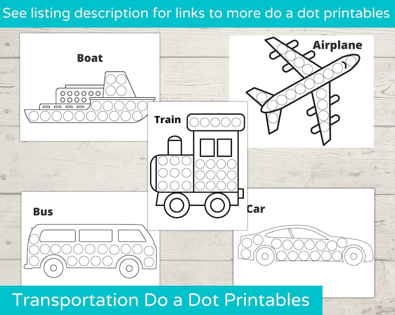 Beach Theme Dot Marker Printables/ Do a Dot Printable/ Toddler Activity ...