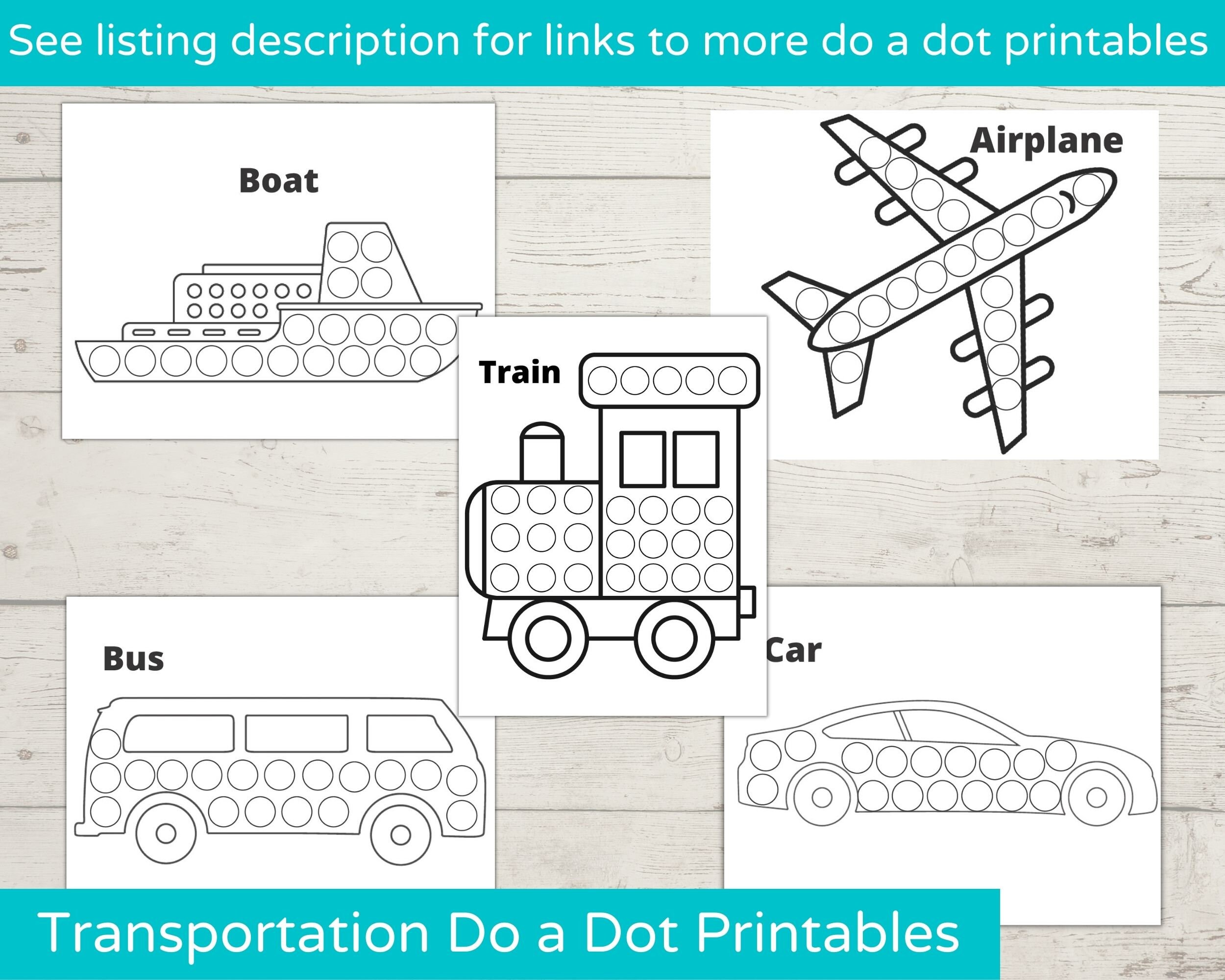 Beach Theme Dot Marker Printables/ Do a Dot Printable/ Toddler Activity ...