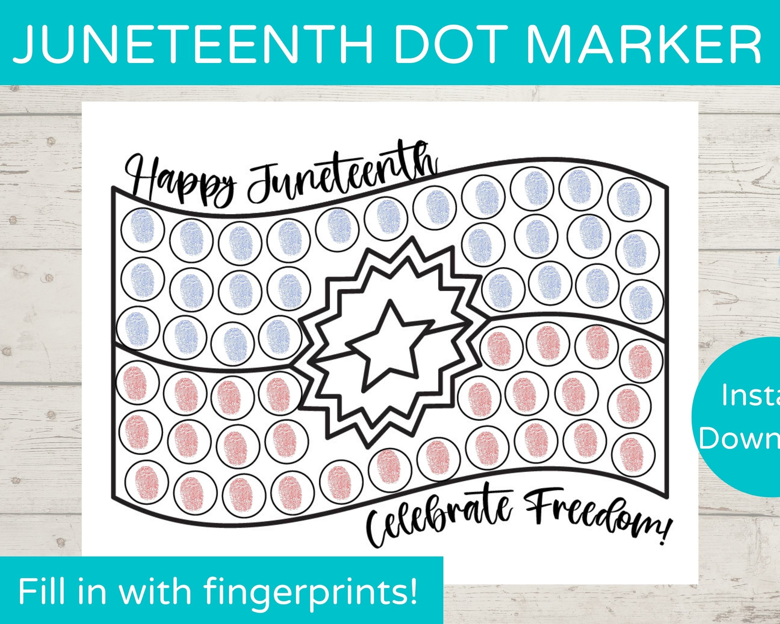 Juneteenth Dot Marker Printable/ Do a Dot Printable/ Juneteenth ...