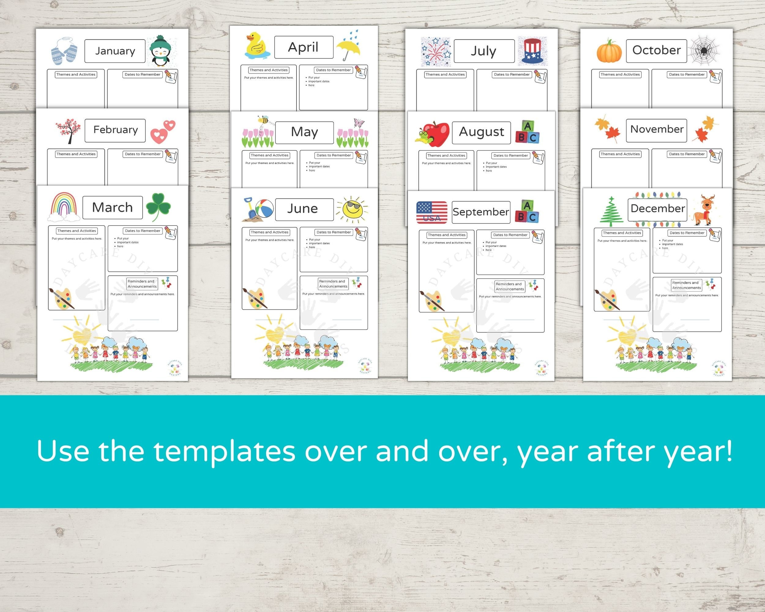 Preschool Newsletter Templates/ Daycare Newsletter Templates/ Editable ...