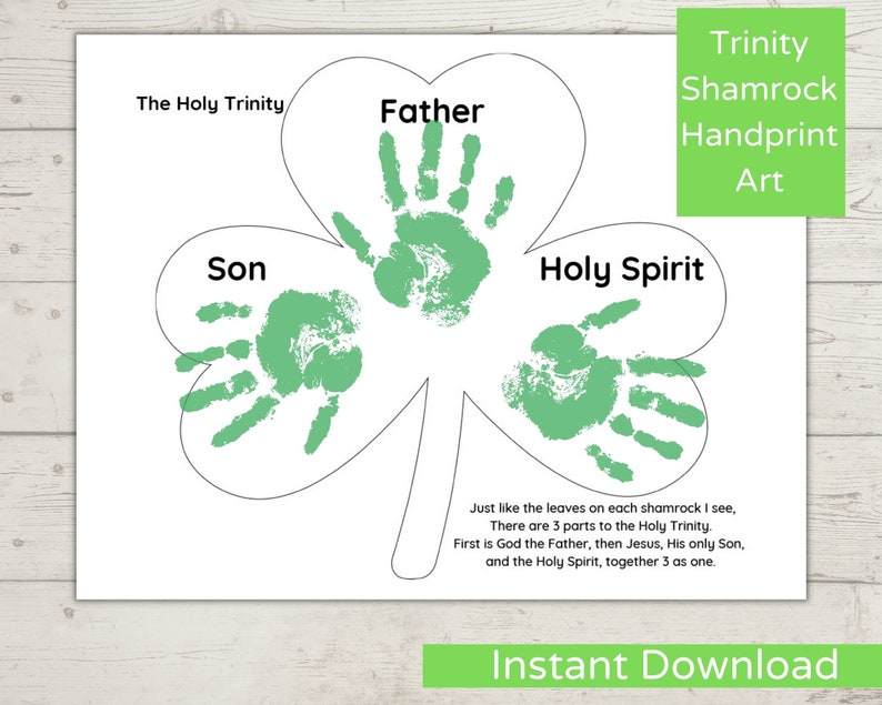 St. Patrick's Day Handprint Art/ St. Patrick's Day Toddler Activity ...