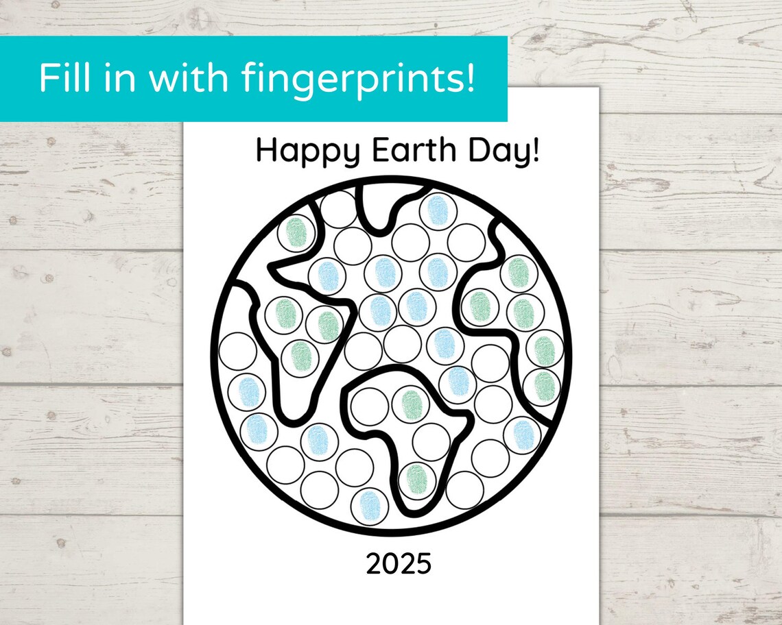 Earth Day Dot Marker Printable/ Do a Dot Printable/ Earth Day Activity ...