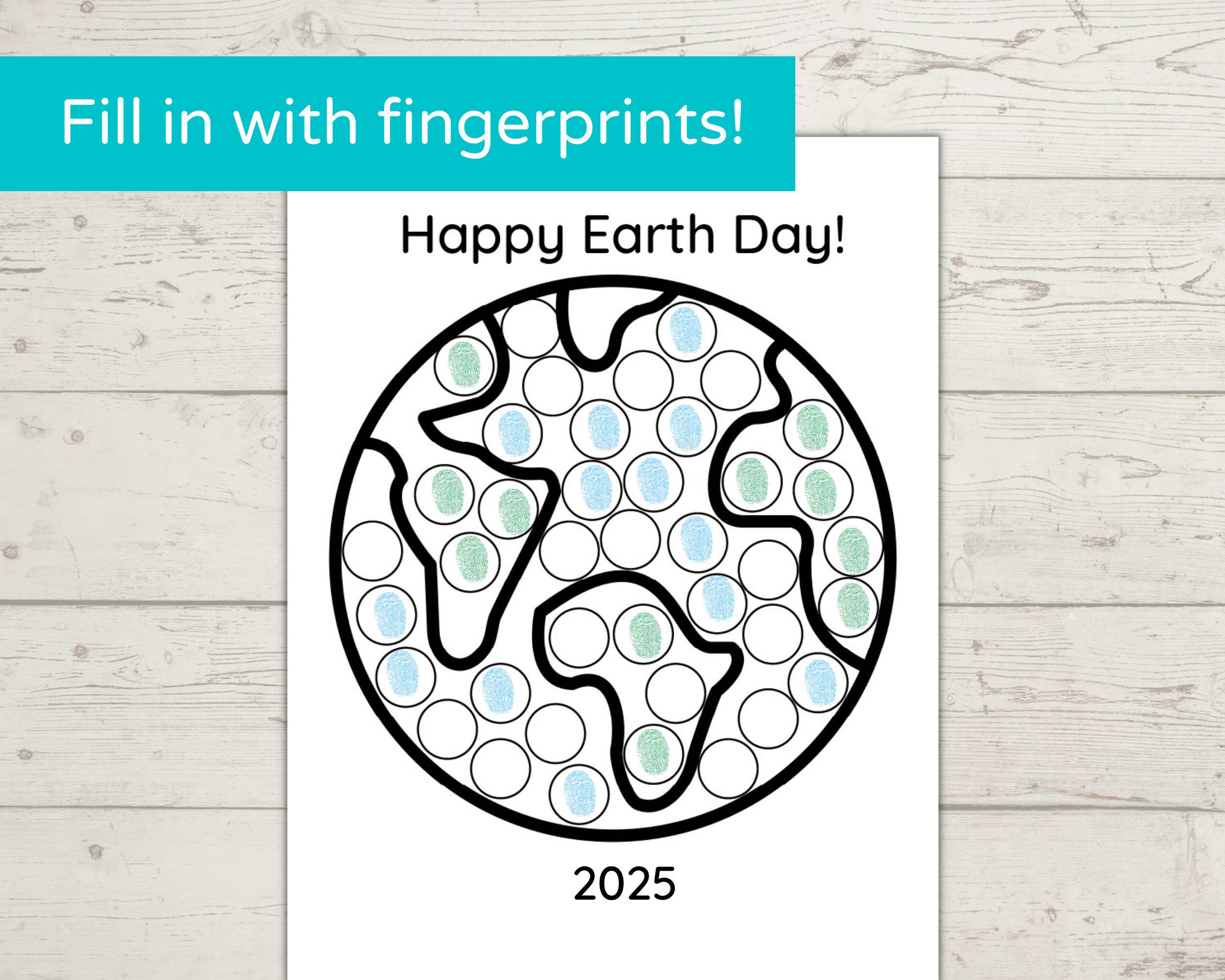 Earth Day Dot Marker Printable/ Do a Dot Printable/ Earth Day Activity ...