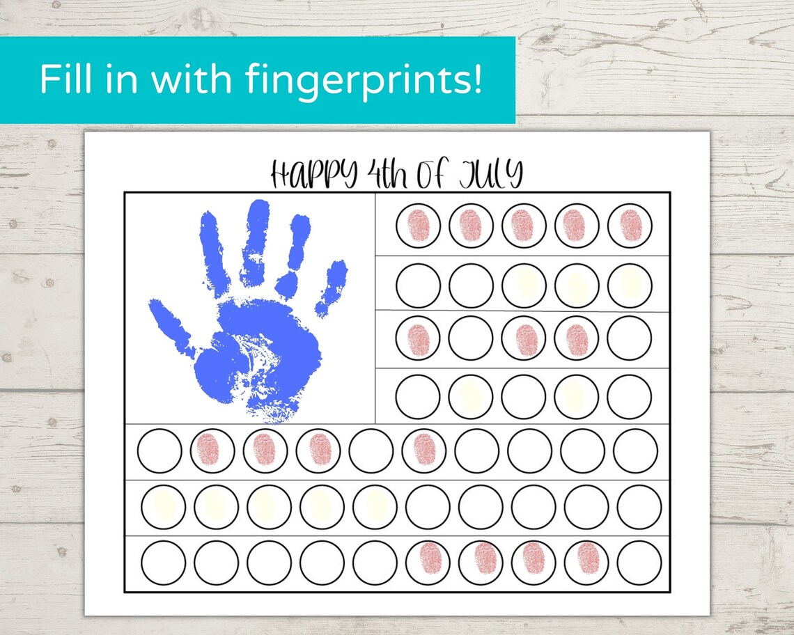 Fourth of July Dot Marker Printables/ Fourth of July Craft/ - Etsy