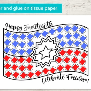 Juneteenth Dot Marker Printable/ Do a Dot Printable/ Juneteenth ...