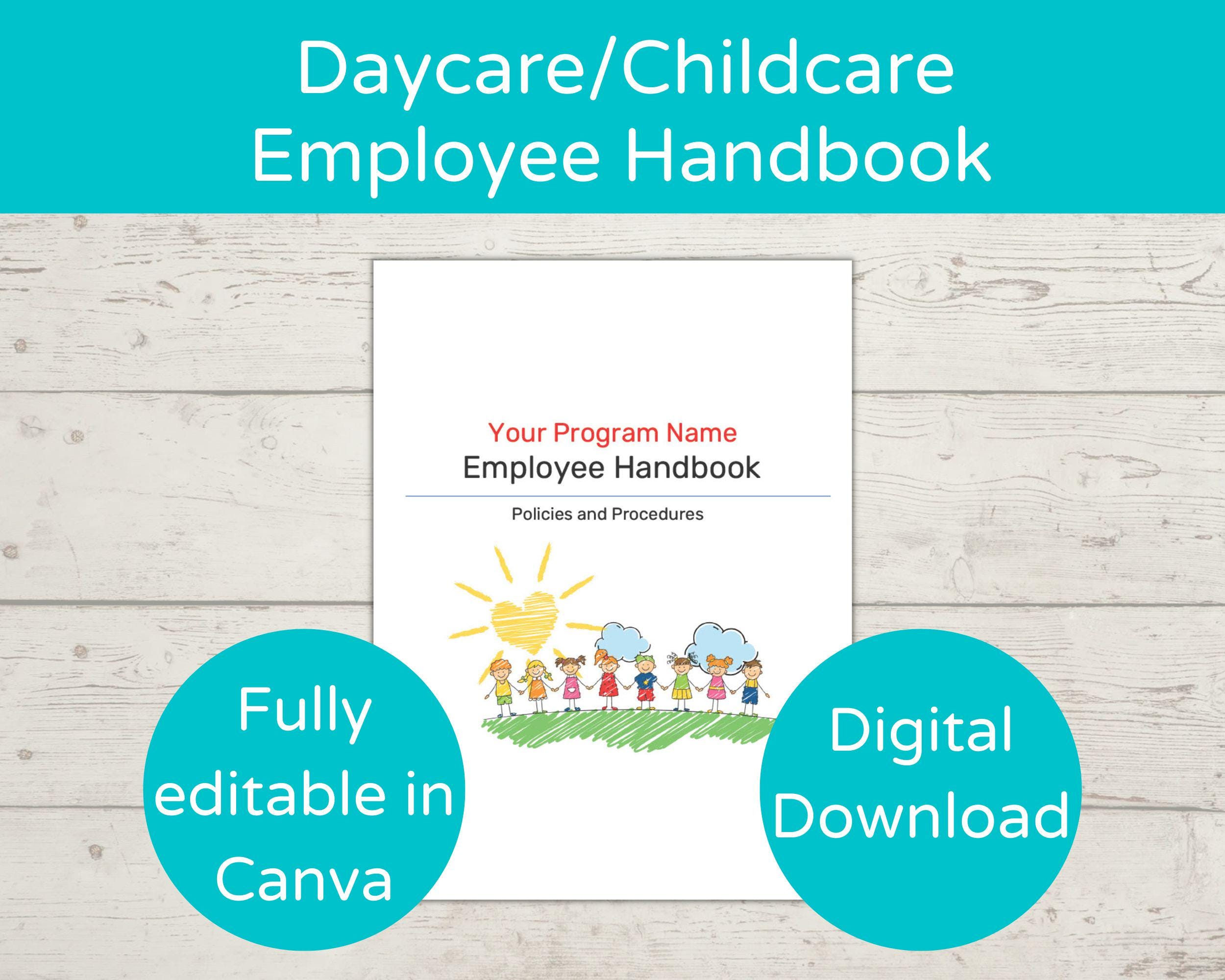 Daycare Employee Handbook/ Childcare Personnel Policies and Procedures ...