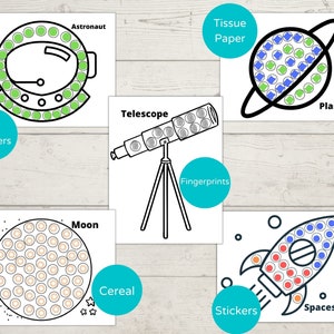 Space Theme Dot Marker Printables/ Do a Dot Printable/ Toddler Activity ...