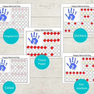 Memorial Day Dot Marker Printable/ Do a Dot Printable/ Memorial Day ...