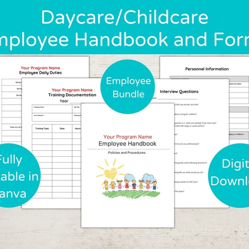 Daycare Parent Handbook/ Childcare Policies and Procedures/ - Etsy