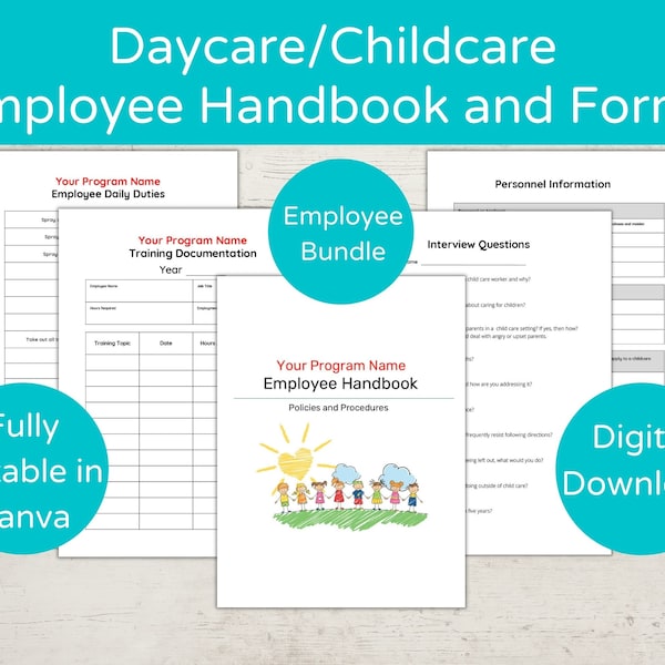 Employee Handbook Daycare - Etsy
