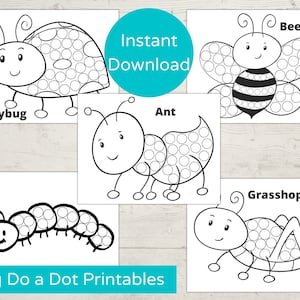Bug Dot Marker Printables/ Do a Dot Printable/ Toddler Activity/ Bug ...
