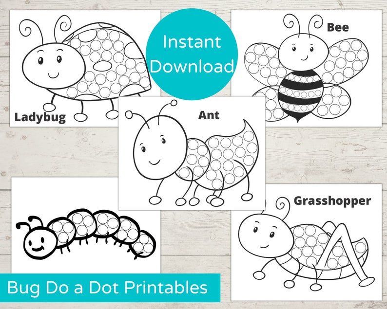 Bug Dot Marker Printables/ Do a Dot Printable/ Toddler Activity/ Bug ...